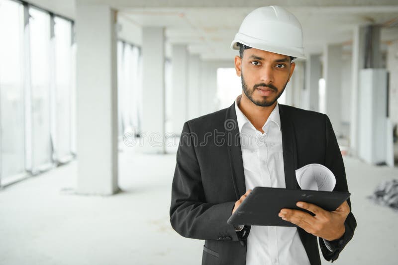 Portrait of a Indian Engineer Posing at the Camera Stock Image - Image ...