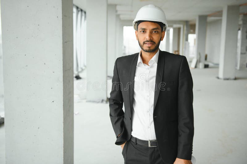 Portrait of a Indian Engineer Posing at the Camera Stock Image - Image ...