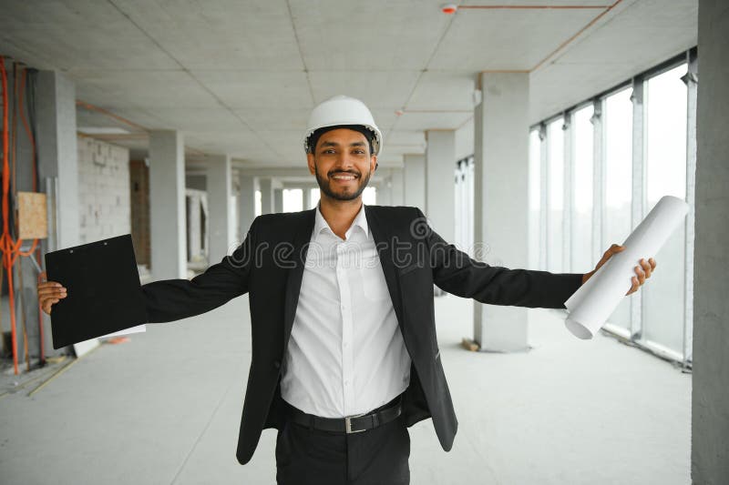 Portrait of a Indian Engineer Posing at the Camera Stock Image - Image ...