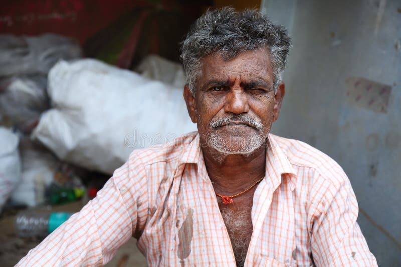 Portrait of Indian Old Man stock image. Image of clothing - 80076045