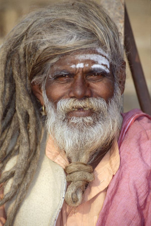 Varanasi, India, Sadhu Portrait Editorial Image - Image of toursim ...