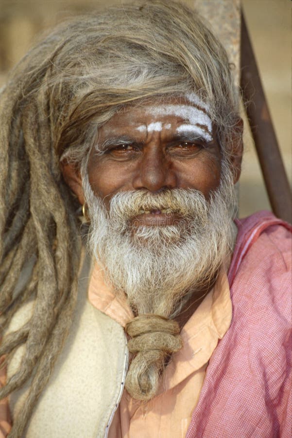 Varanasi, India, Sadhu Portrait Editorial Image - Image of toursim ...