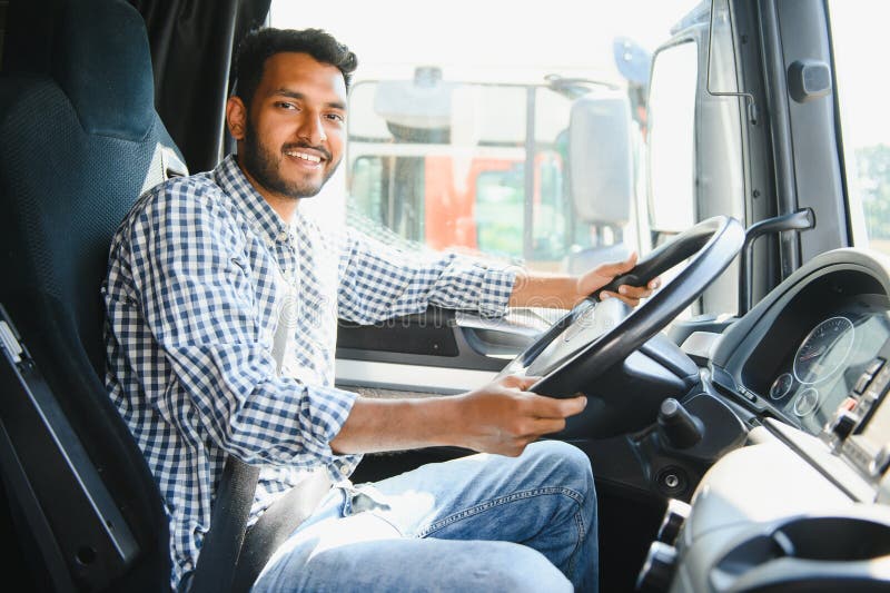 Portrait of a Indian Truck Driver. Stock Photo - Image of gate, ethnic ...