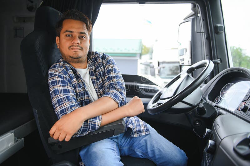 Portrait of a Indian Truck Driver Stock Image - Image of transport ...