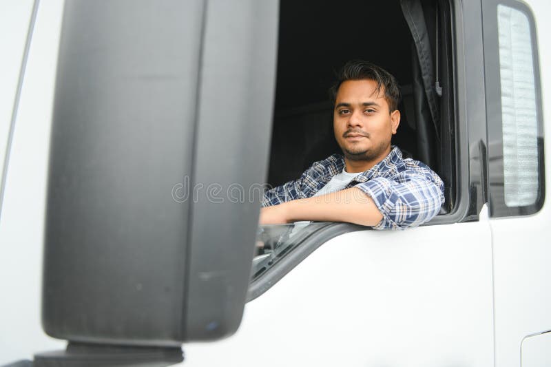 Portrait of a Indian Truck Driver Stock Image - Image of automobile ...