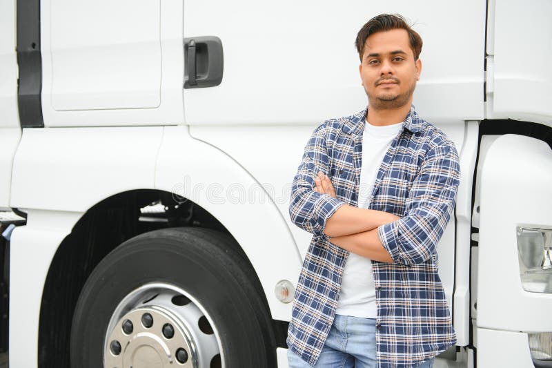 Portrait of a Indian Truck Driver Stock Photo - Image of auto, person ...