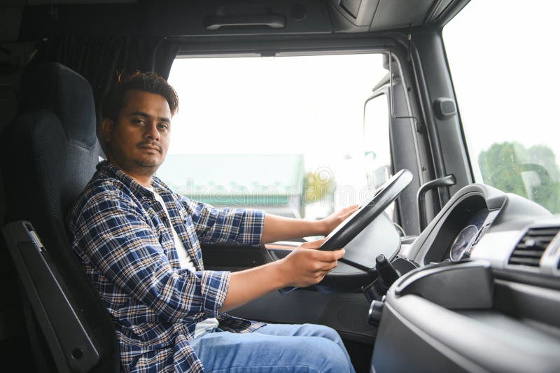 Portrait of a Indian Truck Driver Stock Image - Image of freight, auto ...