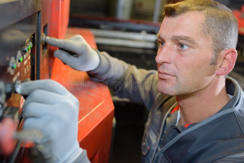 Portrait Industrial Factory Worker Stock Image - Image of punching ... Portrait Industrial Factory Worker Stock Image - Image of punching ...