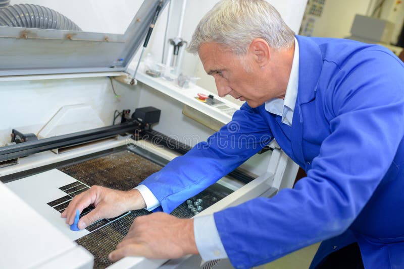 Portrait Industrial Laser Printer Stock Photo - Image of technical ...