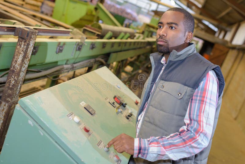 Portrait Industrial Machine Operator Stock Image - Image of laborer ...