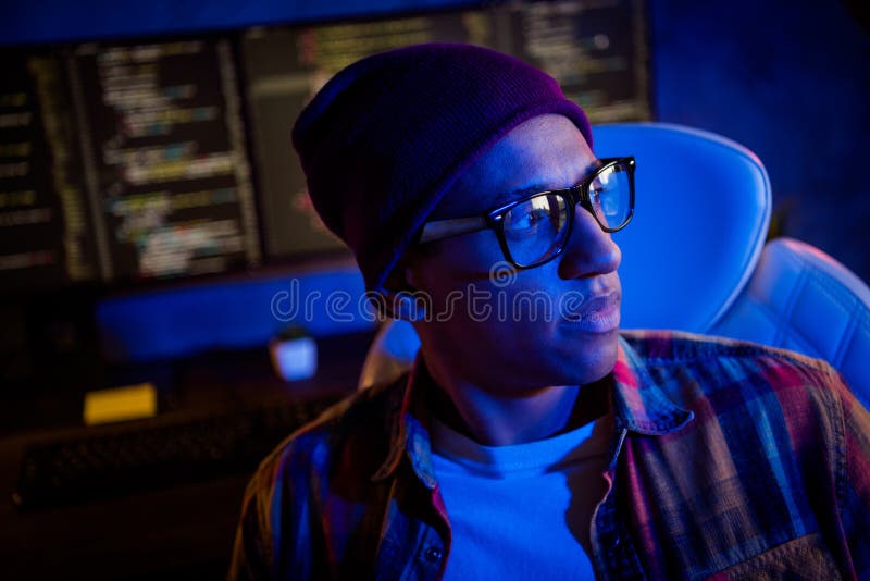 Portrait of Intelligent Web Security Expert Sitting Chair Instagram ...