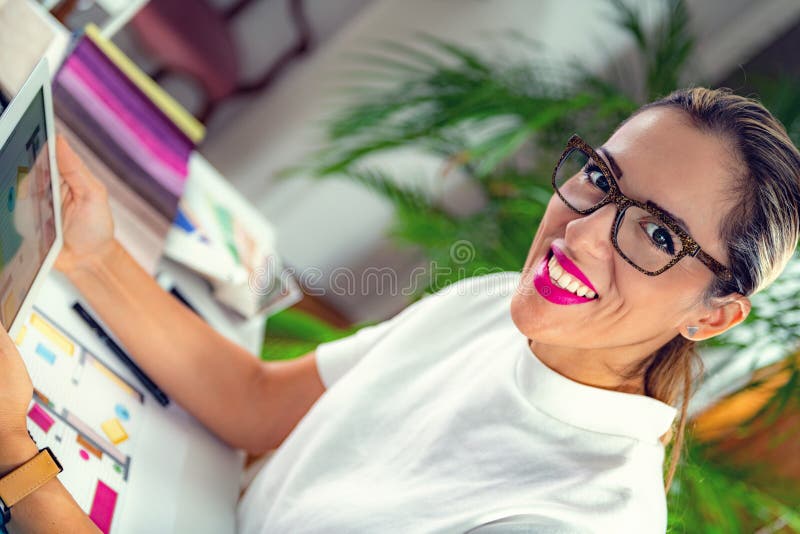 Portrait of Interior Designer Stock Image - Image of indoors, creative ...