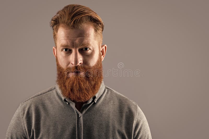 Portrait of Irish Man. Bearded Man with Unshaven Face Stock Image ...