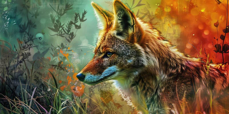 Portrait of a Jackal in Nature. Selective Focus Stock Photo - Image of ...