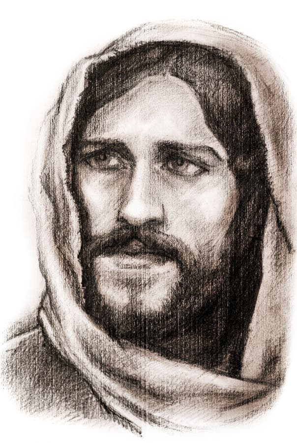 Christ Drawing Jesus Pencil Stock Illustrations – 670 Christ Drawing ...
