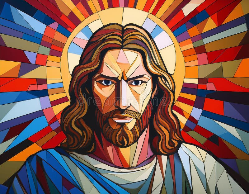 Portrait of Jesus Having Angry Expression Stock Image - Image of ...