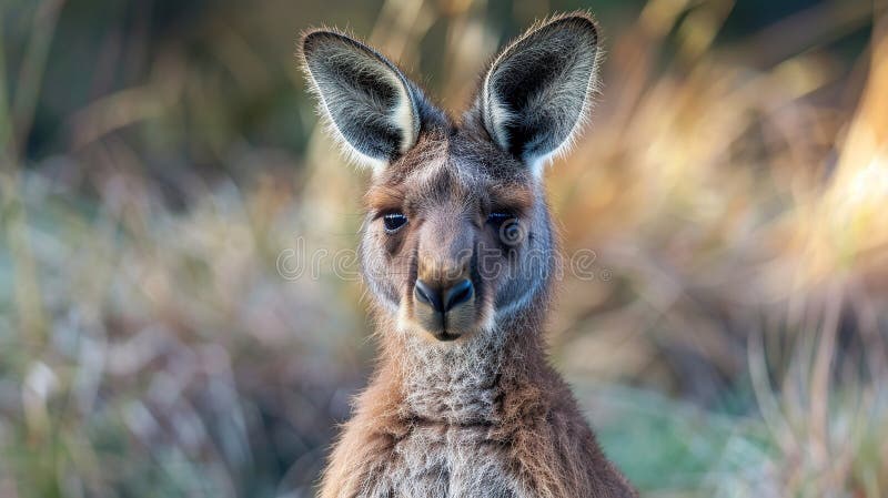 Portrait Kangaroo in the Wild Stock Image - Image of endangered, face ...