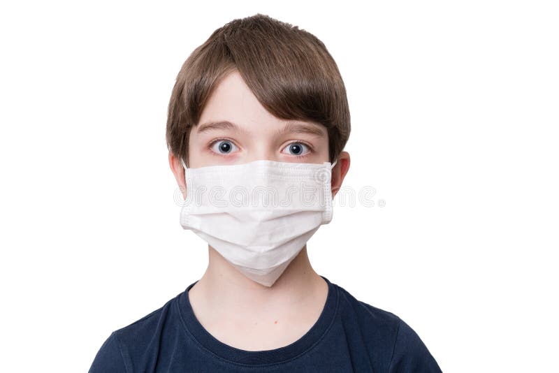 Portrait of Kid with Face Mask Stock Photo - Image of hygiene, danger ...