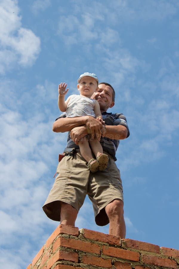 Portrait Kids Carpenter Concept Stock Image - Image of people, site ...