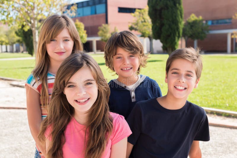 Group Of Happy Children Faces In Circle Stock Photo - Image of cheerful ...