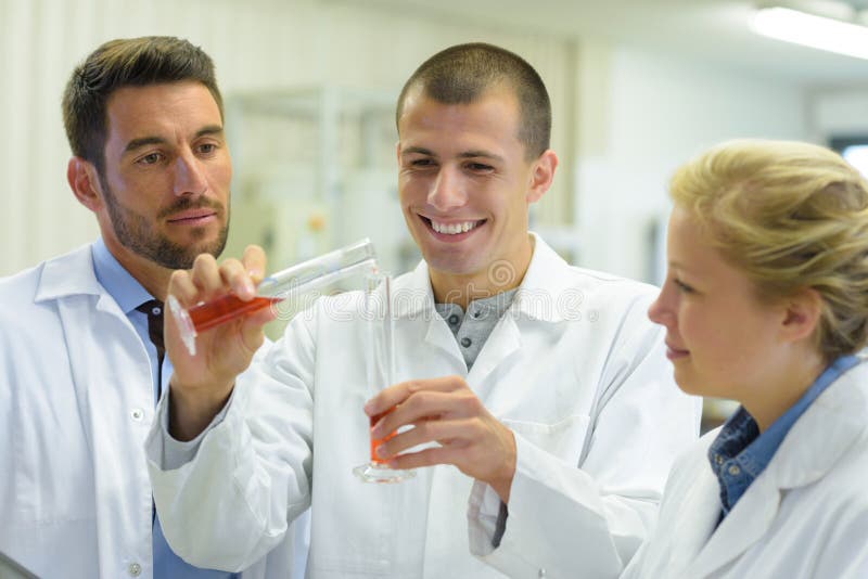 Portrait Lab Students Having Fun Stock Photo - Image of professional ...