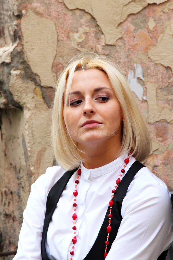 Portrait of lady stock photo. Image of wall, pretty, sight - 11960714