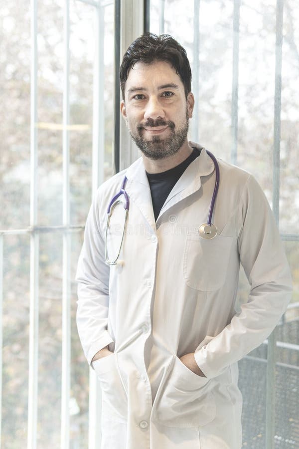 Latin Doctor Posing in His Office Stock Image - Image of profession ...