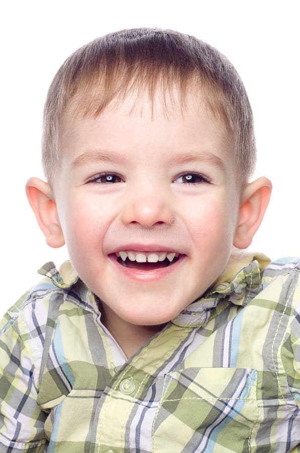 Portrait of a Laughing Child Stock Photo - Image of eyes, childhood ...