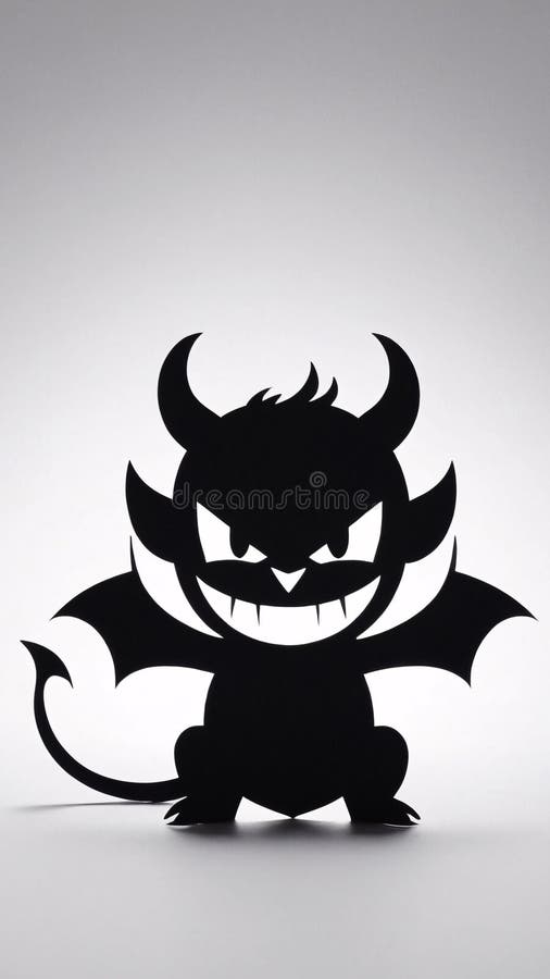 Portrait of a Laughing Devil. Stock Image - Image of monster, mouth ...