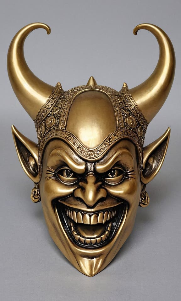 Portrait of a Laughing Devil. Stock Image - Image of fear, ghost: 343192365