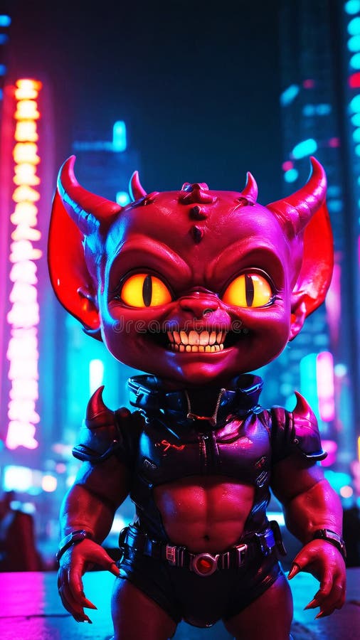 Portrait of a Laughing Devil. Stock Photo - Image of head, portrait ...