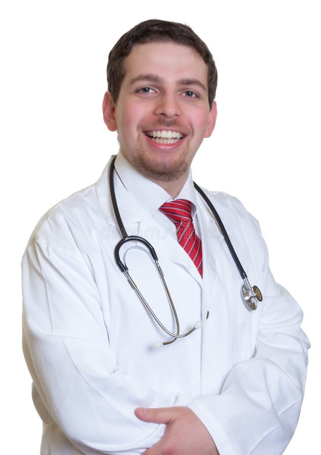 Laughing Doctor with Ice Cream Stock Photo - Image of food, caucasian ...