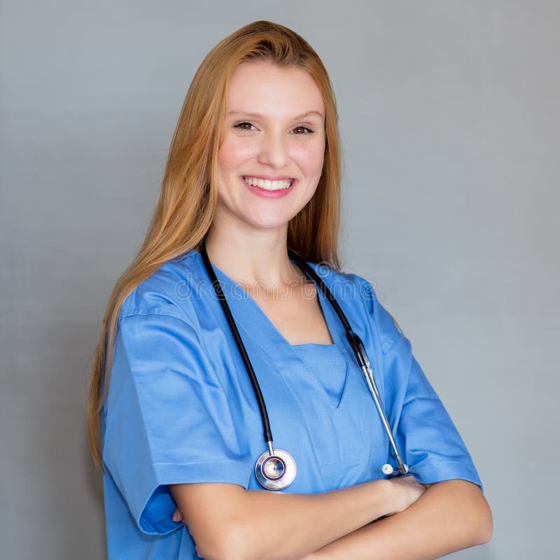 Portrait of german nurse stock image. Image of german - 138891131