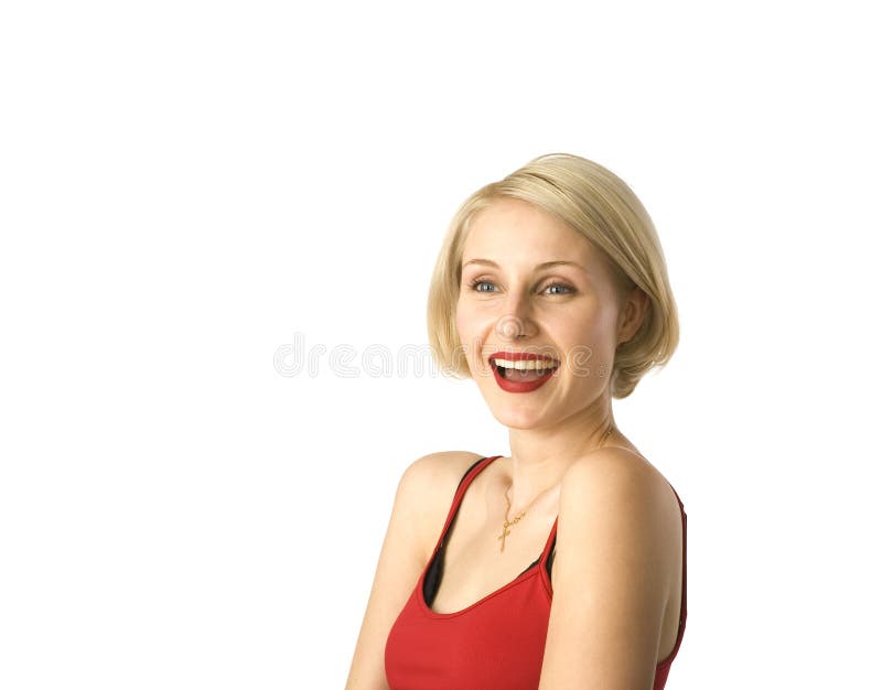 Portrait of Laughing Young Lady Stock Image - Image of eyes, model: 7148307