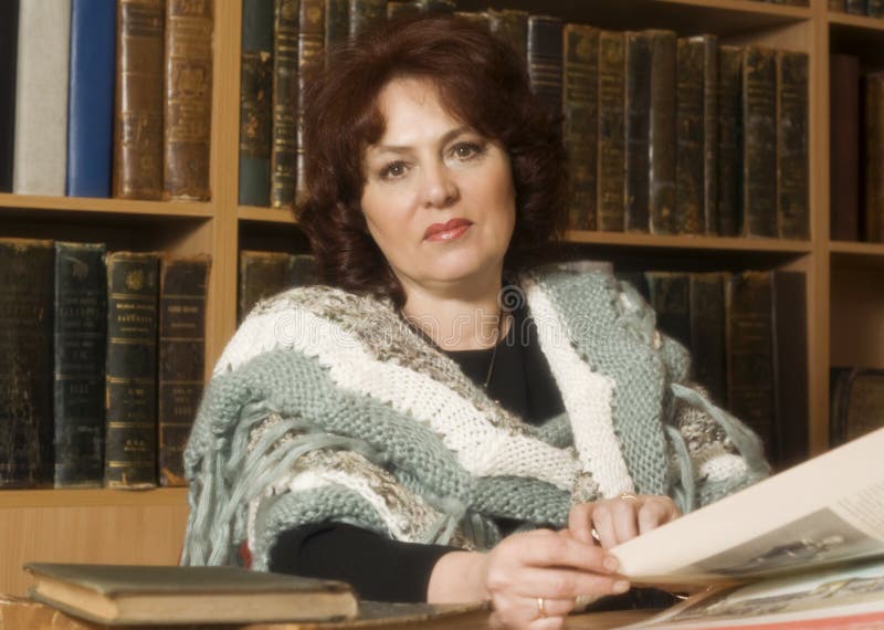Portrait of a librarian stock image. Image of education - 13547823