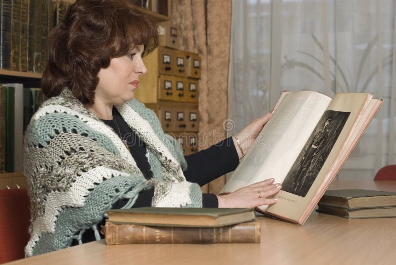 Portrait of a librarian stock image. Image of educational - 13539905