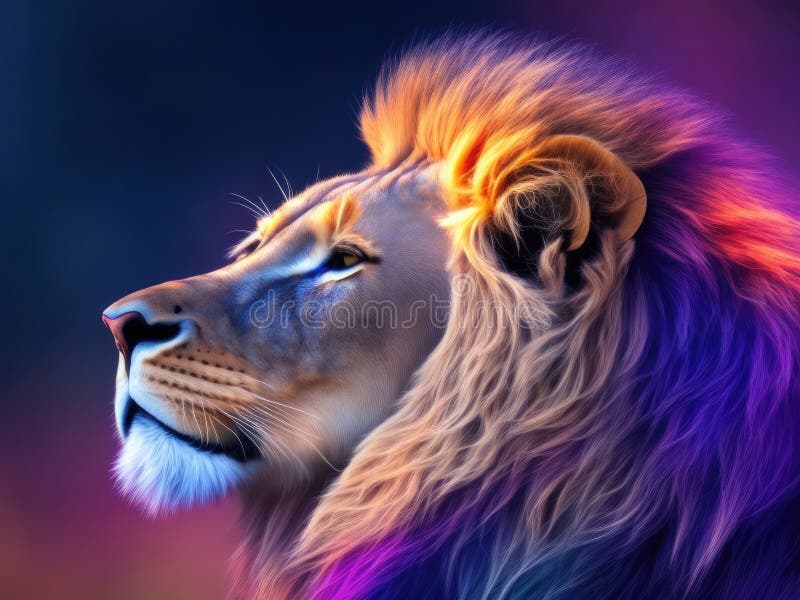 Lion Side Profile Stock Illustrations – 1,085 Lion Side Profile Stock ...