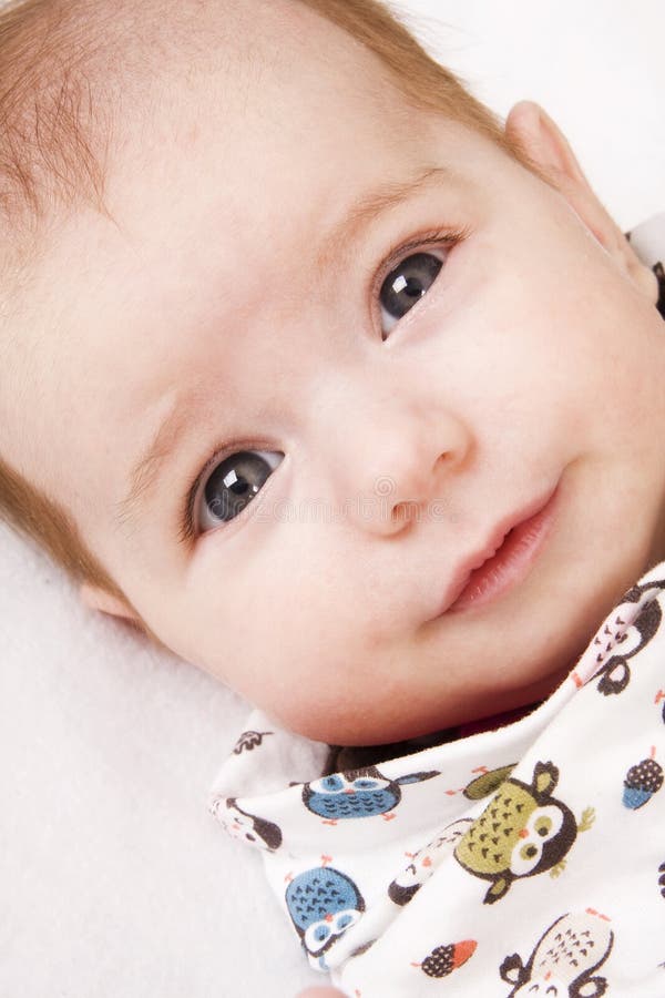 Portrait of little baby stock photo. Image of child, face - 4858538