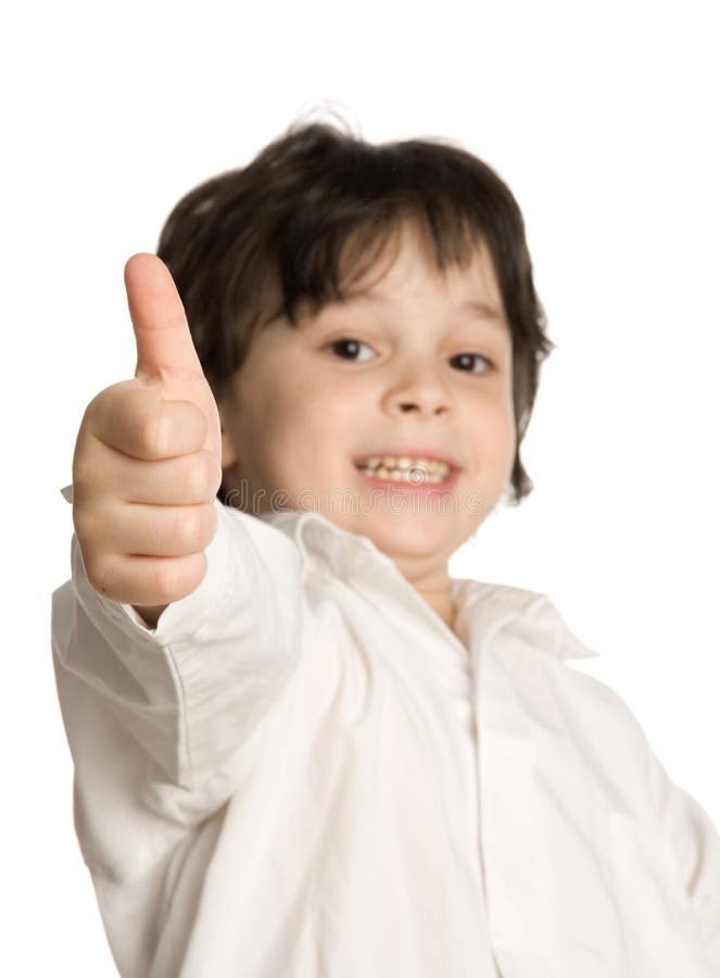 The Portrait of Little Boy with Big Finger Stock Image - Image of ...