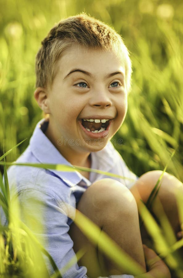 Portrait of a Little Boy Having Fun at the Sunset Time Stock Image ...