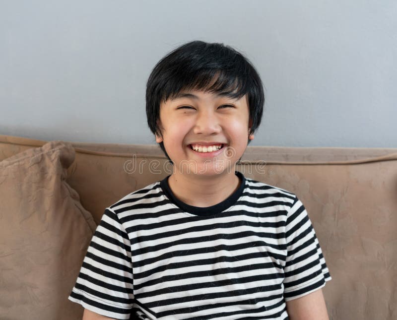 Portrait Little Boy Smile for Happy Time Concept Stock Image - Image of ...