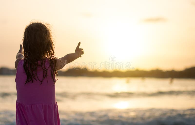 Portrait of Little Girl on the Beach. Stock Image - Image of female ...