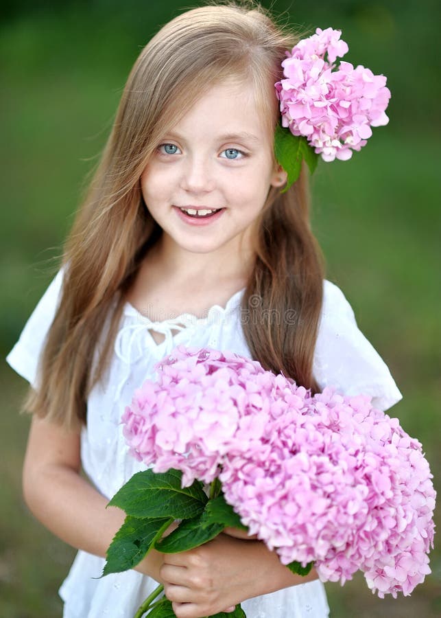 Portrait of little girl stock photo. Image of rejoicing - 45775602