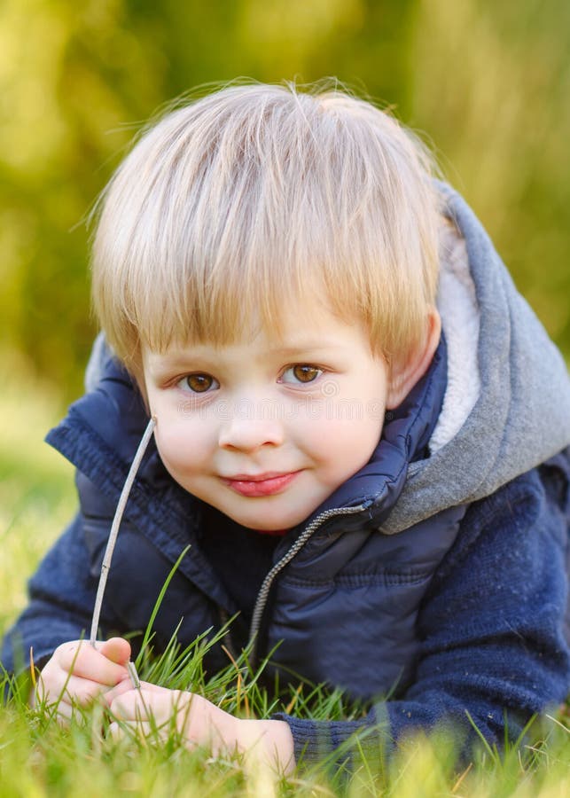 Portrait of Little Model Boy Stock Photo - Image of spring, family ...