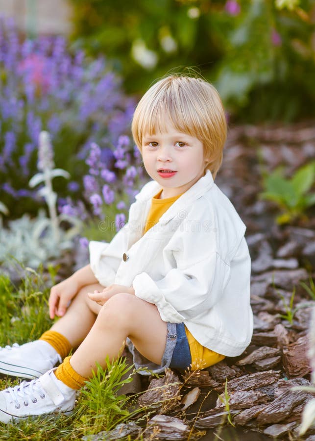 Portrait of Little Model Boy Stock Photo - Image of happy, little ...