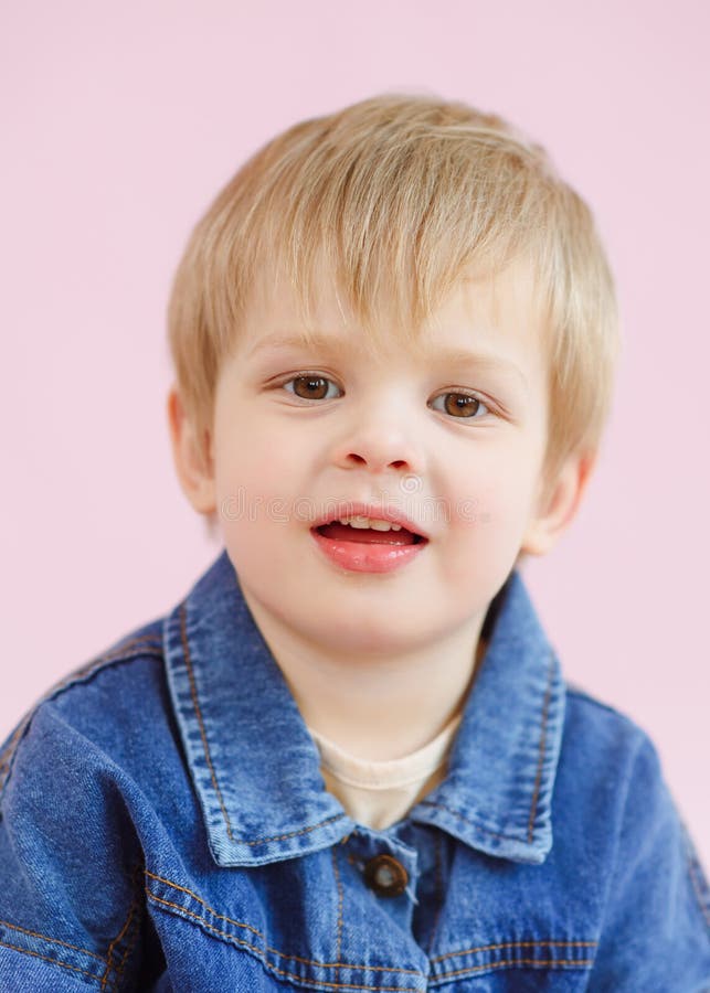 Portrait of Little Model Boy Stock Image - Image of adorable, style ...