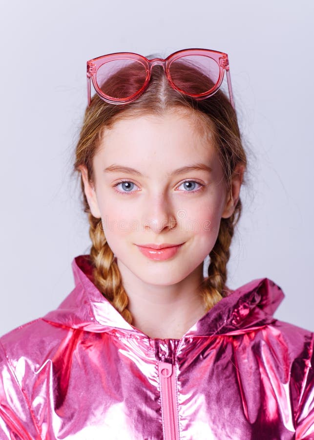 Portrait of Little Model Girl Stock Image - Image of hair, stylist ...