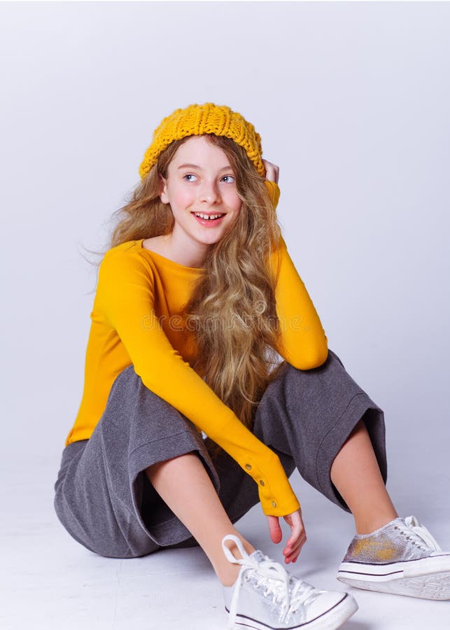 Portrait of Little Model Girl Stock Image - Image of fashion, hair ...