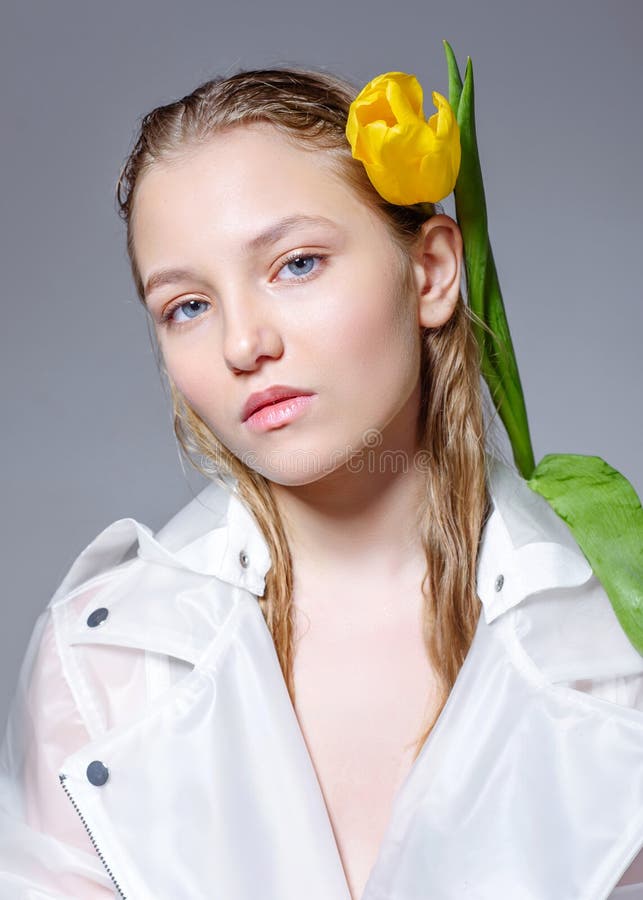 Portrait of Little Model Girl Stock Photo - Image of style, little ...