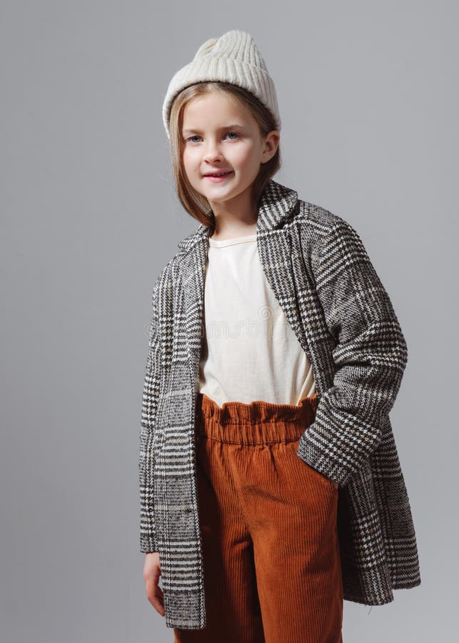 Portrait of Little Model Girl Stock Photo - Image of happiness, studio ...